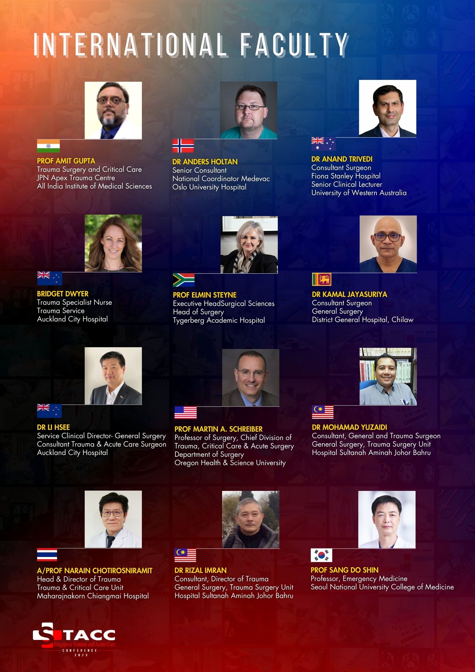 Speakers #R##N##TAB#- Singapore Trauma and Acute Care Conference